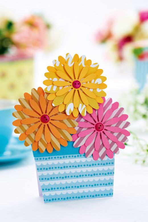 Five Layered Flower Cards - Free Card Making Downloads | Card Making ...