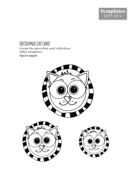 Decoupage Cat Card - Free Card Making Downloads | Papercraft | Digital ...