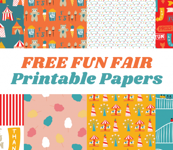 Free Fun Fair Printable Papers - Free Card Making Downloads | Papers ...