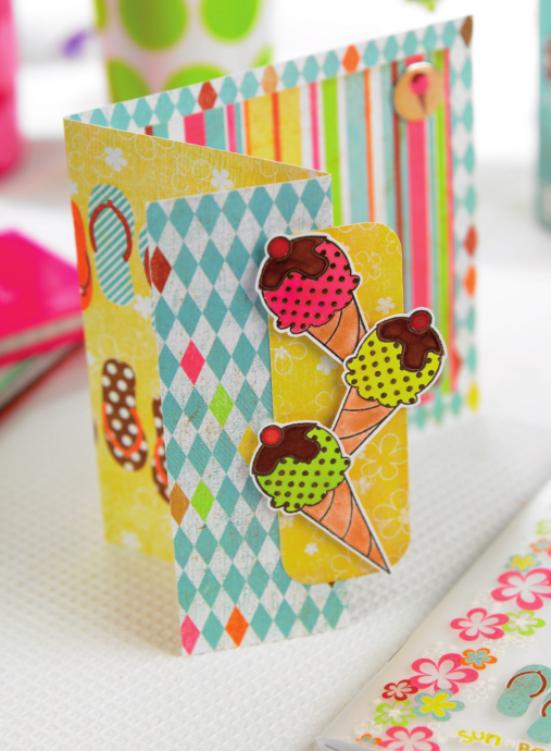 Ice-Cream Card - Free Craft Project – Card Making - Crafts Beautiful ...