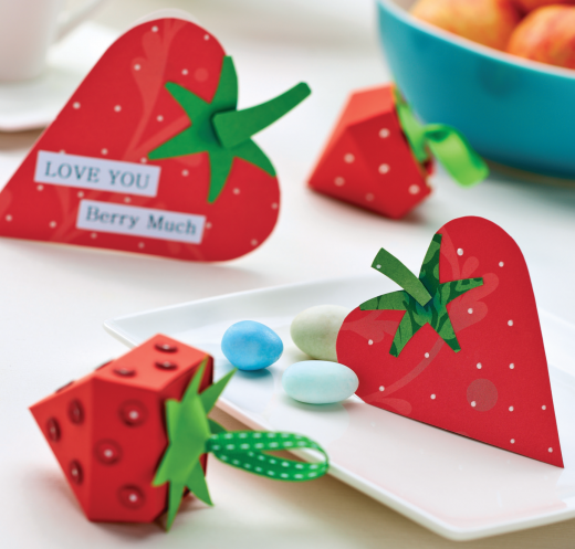 Papercraft Strawberries - Free Craft Project – Papercraft - Crafts ...