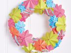 Spring Paper Wreath - Free Card Making Downloads | Papercraft | Digital ...