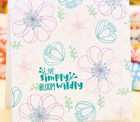 Simple Stamped Flower Card - Free Card Making Downloads | Card Making ...
