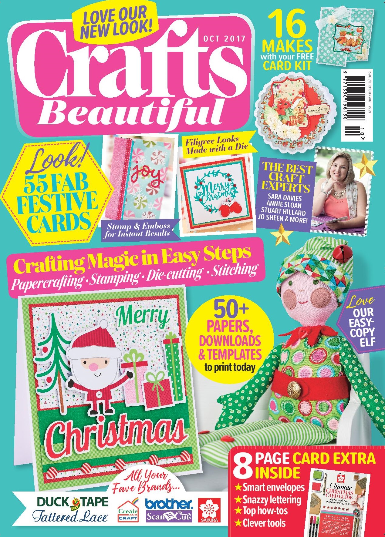 Crafts Beautiful October 2017 Issue 310 Template Pack - Free Card ...