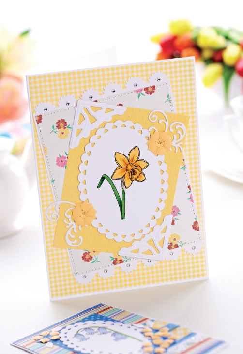 Daffodil, Tulip, Bluebells & Snowdrop Spring Flower Motifs - Free Card ...